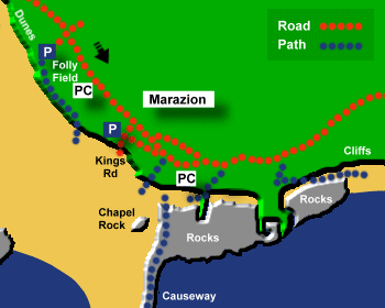 Marazion Beach Information - Cornwall Beach Guide